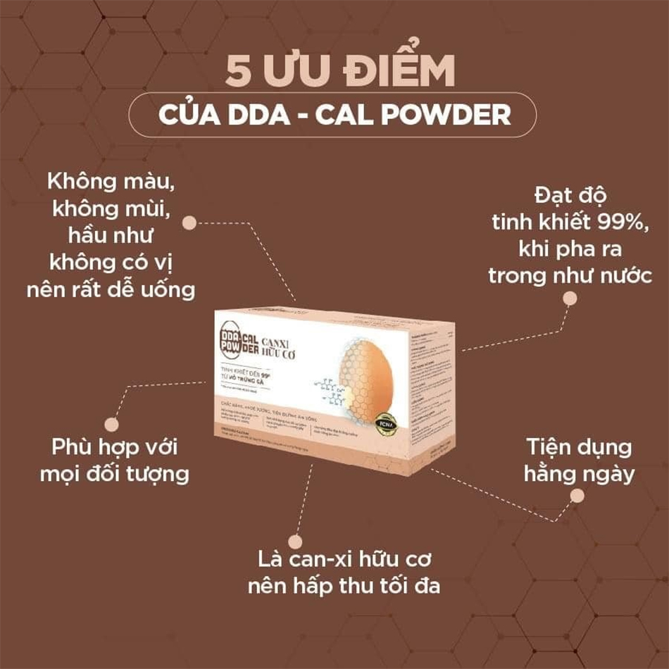 [CHÍNH HÃNG] Thuốc Canxi Hữu Cơ DDA - Cal Powder giúp bổ sung canxi